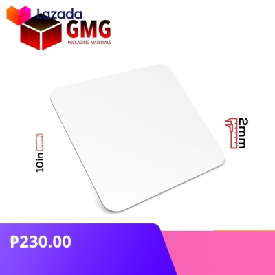 GMG Cake Board Square Laminated Hardboard 10 x 10 inches (10pcs)
