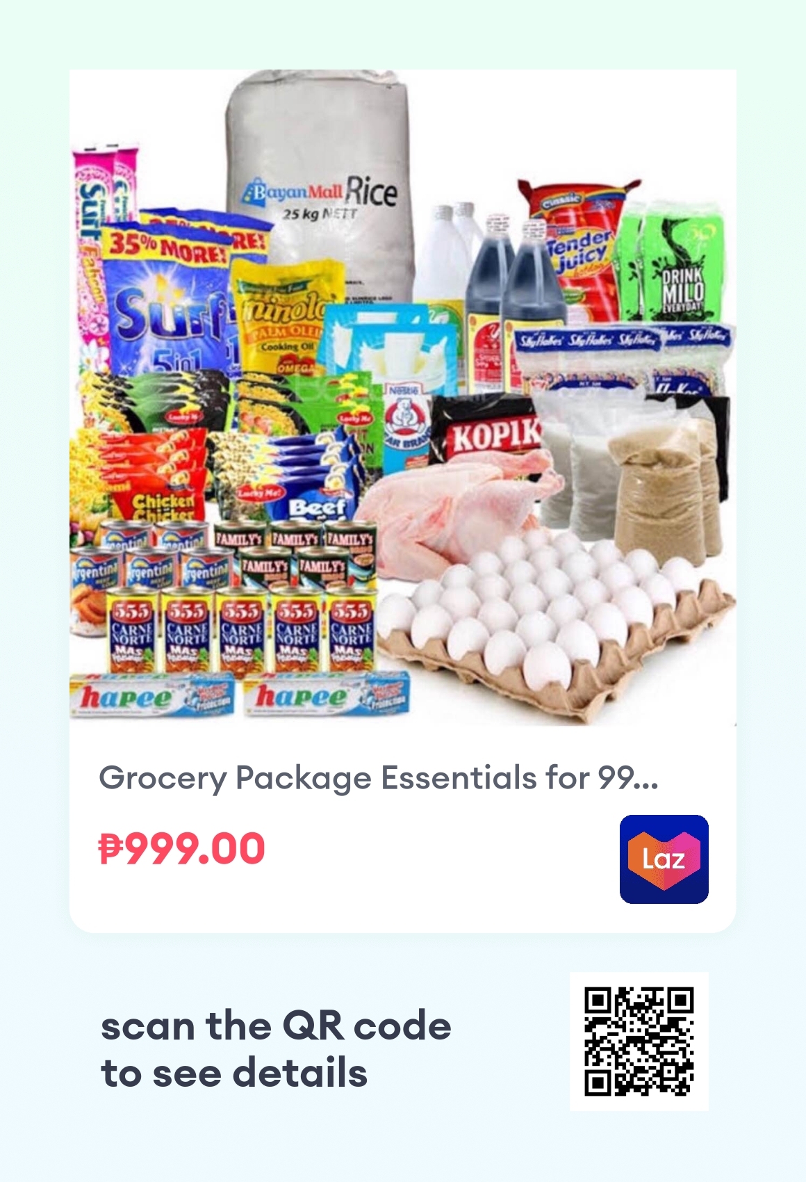 Grocery Package Essentials for 999 pesos