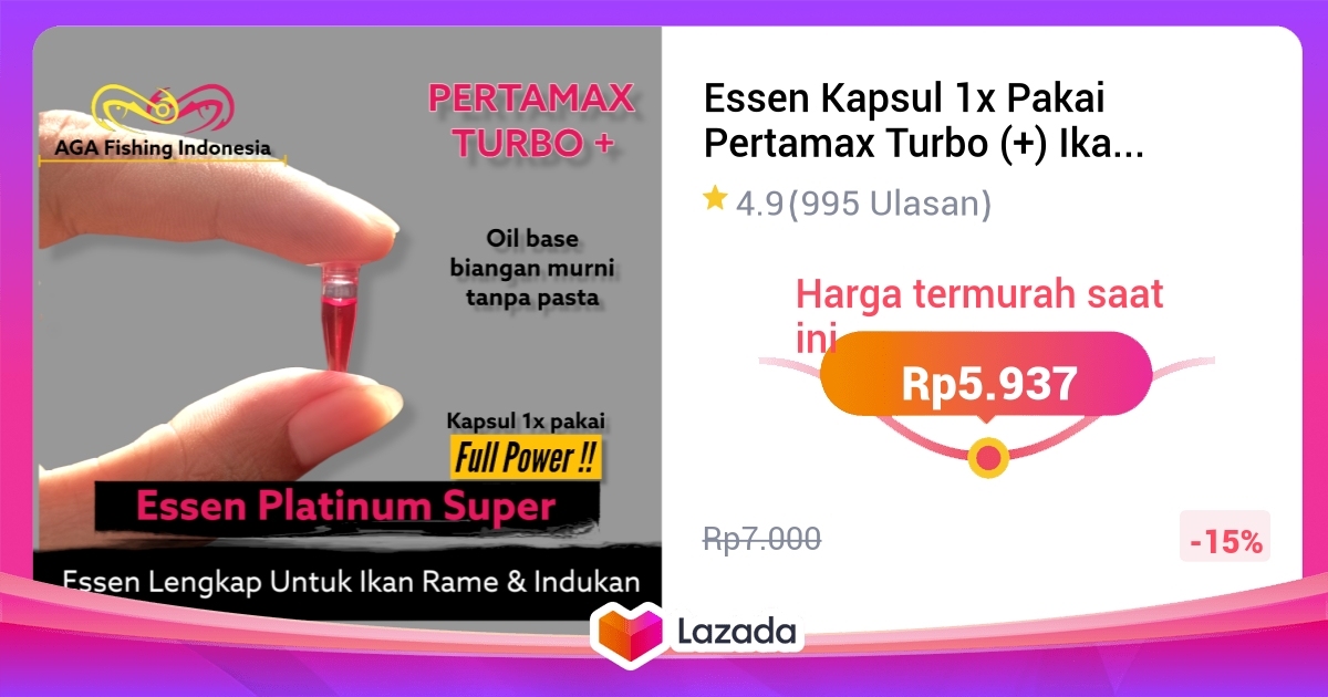 Essen Kapsul 1x Pakai Pertamax Turbo (+) Ikan Rame & Indukan