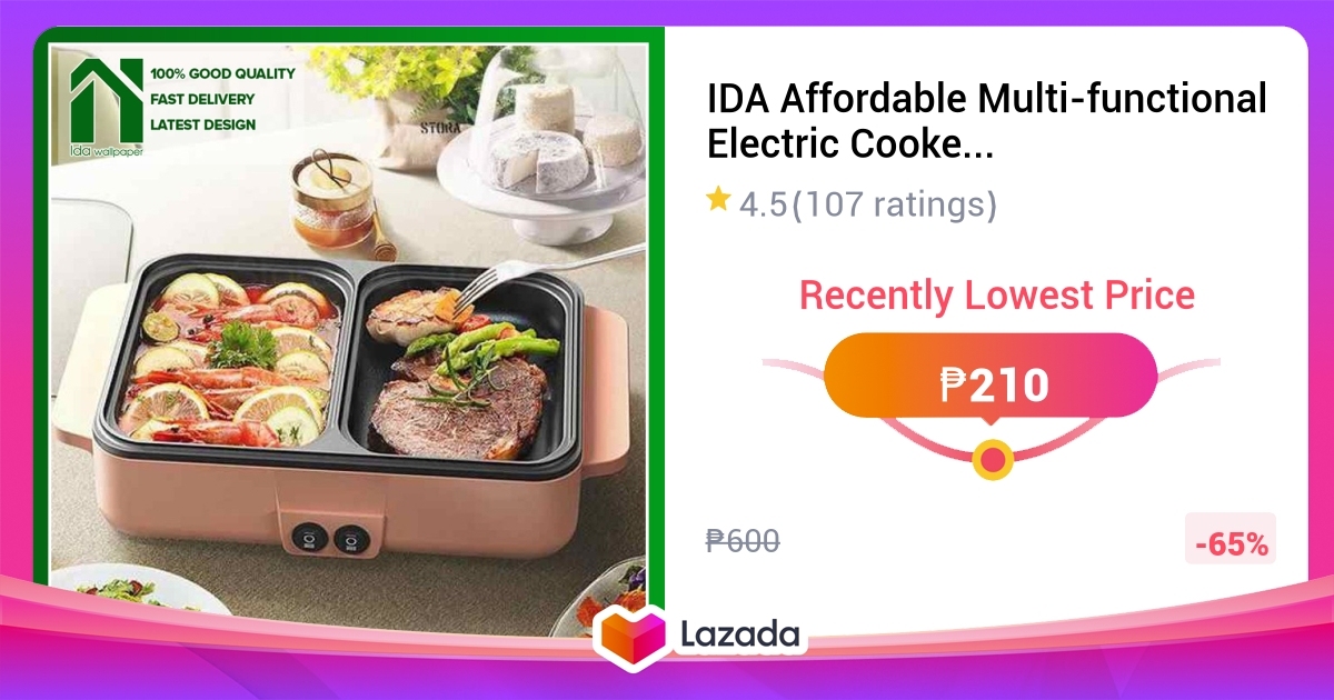 IDA Affordable Multi-functional Electric Cooker Mini Hotpot Barbecue ...