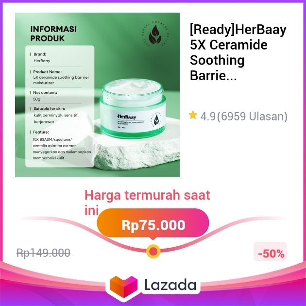 [Ready]HerBaay 5X Ceramide Soothing Barrier Moisturizer Centella ...