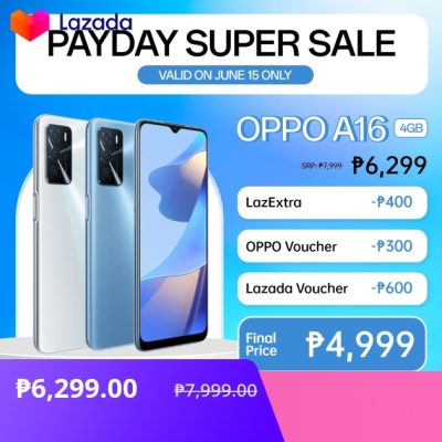 OPPO A16 | 4+64GB Cellphone | 6.5" Waterdrop HD+ Eye-care Display ...