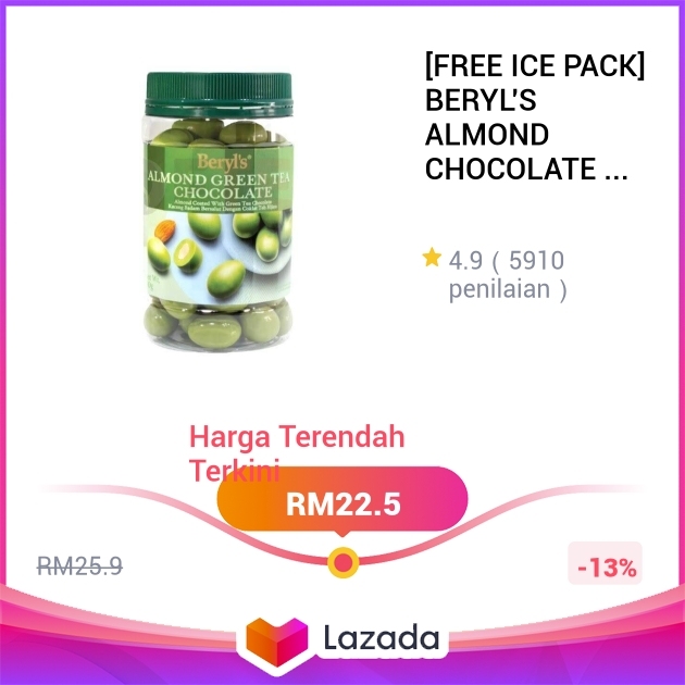 [FREE ICE PACK] BERYL'S ALMOND CHOCOLATE & RAISINS MILK CHOCOLATE JAR