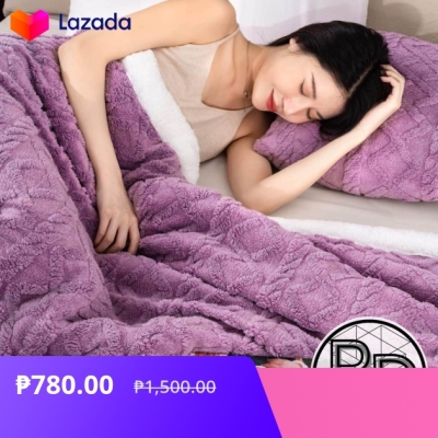 RD BEDDINGS - DOUBLE LAYER FLANNEL FLEECE SHERPA WOOL BLANKET 200x220 ...