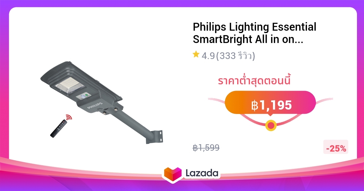 Philips Lighting Essential SmartBright All in one Solar streetlight BRC ...