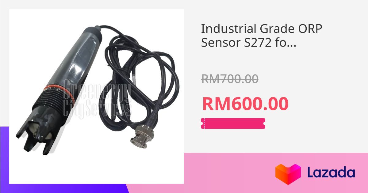 Industrial Grade ORP Sensor S272 for Measurement ±1999mV Plastic ...