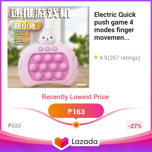 Electric Quick push game 4 modes finger movement brain game children toys