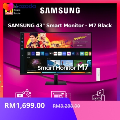 Samsung M7 43" LS43BM702UEXXS Smart Monitor 4K UHD 3840X2160 / WIFI & BLUETOOTH BUILT-IN ...