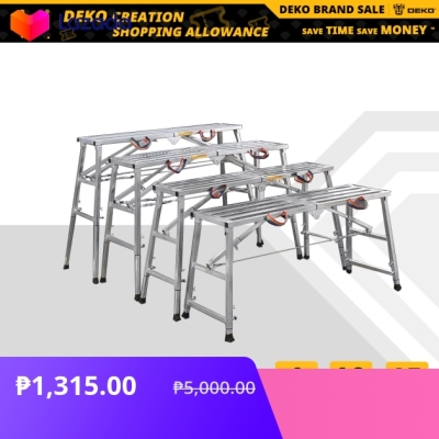 Folding Ladder Platform Portable Scaffolding ladder aluminum adjustable ...