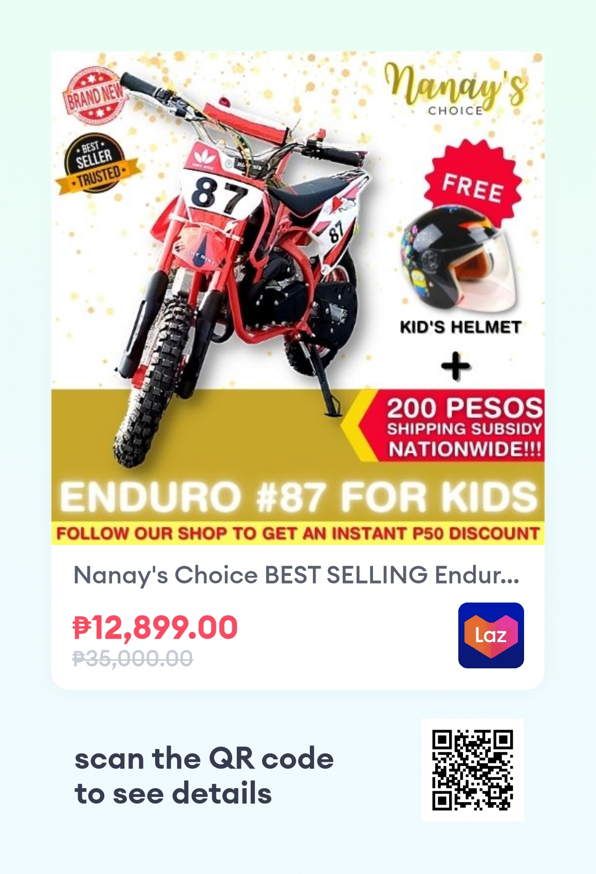 Nanay's Choice BEST SELLING Enduro Motorcycle for Kids / Motorcycle ...