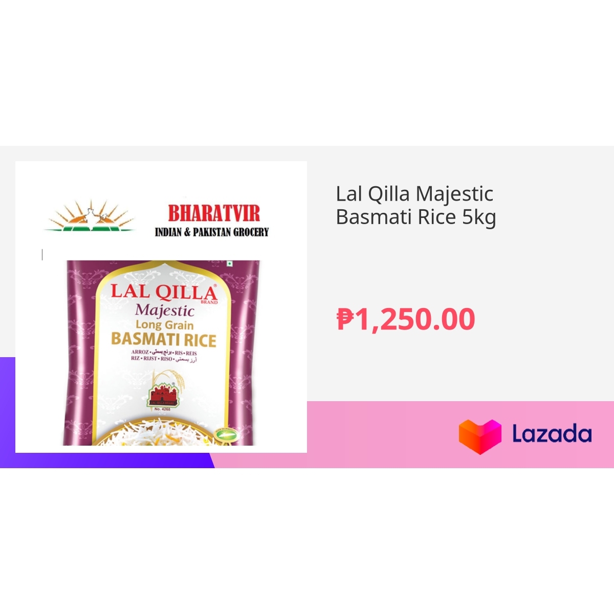 Lal Qilla Majestic Basmati Rice 5kg