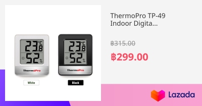 ThermoPro TP-49 เครื่องวัดอุณหภูมิและความชื้นในบ้านแบบดิจิตอล Indoor Digital Hygrometer ...