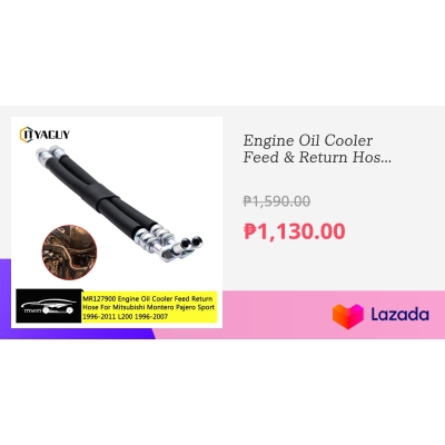 Engine Oil Cooler Feed & Return Hose For Mitsubishi PAJERO MONTERO ...