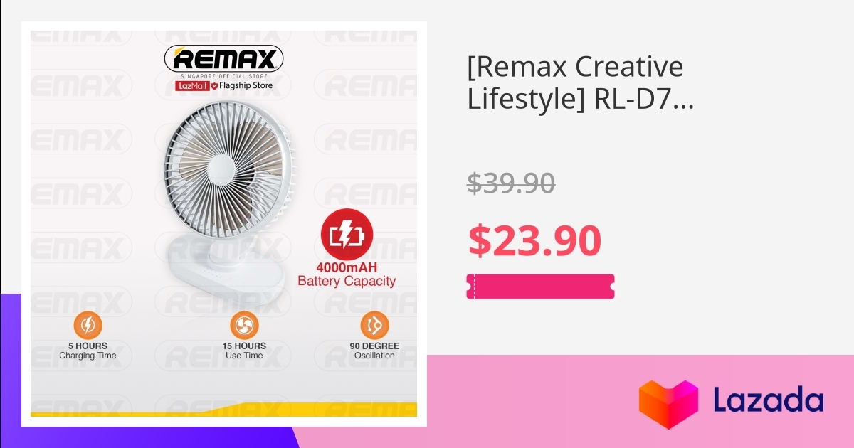 [remax Creative Lifestyle] Rl D77 Lightweight 90 Degree Oscillation