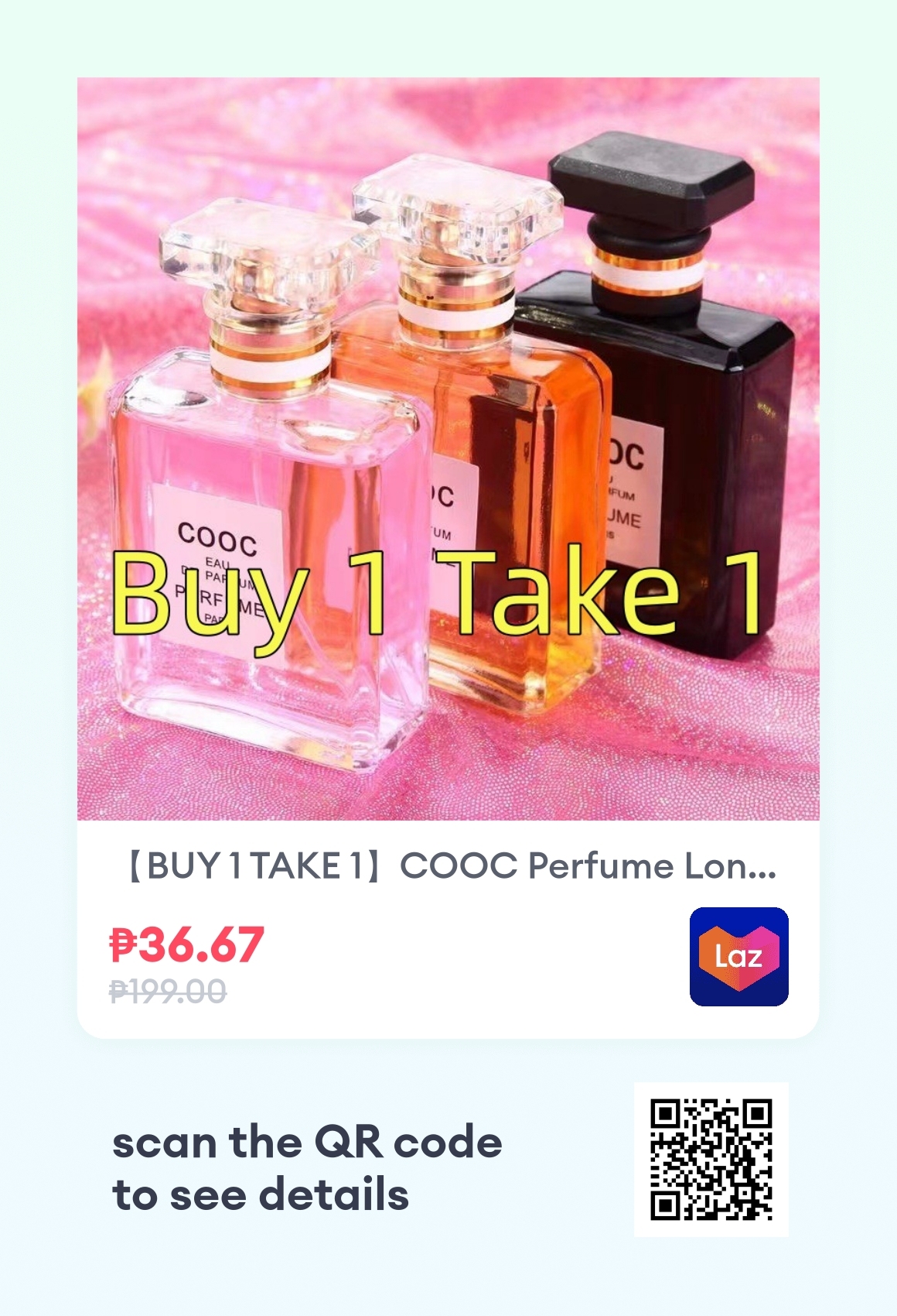【BUY 1 TAKE 1】COOC Perfume Long Lasting Scent Unisex 50ml Sweet Night ...