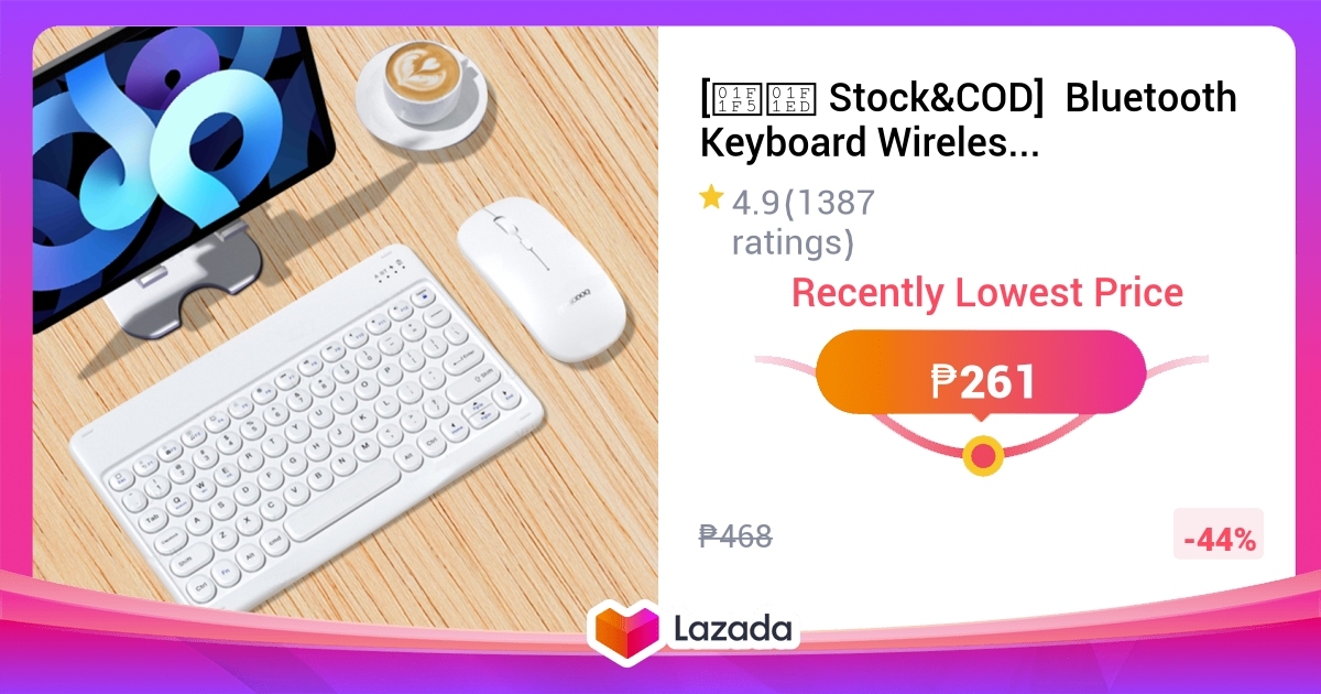[🇵🇭 Stock&COD] Bluetooth Keyboard Wireless Keyboard and Mouse Combo ...