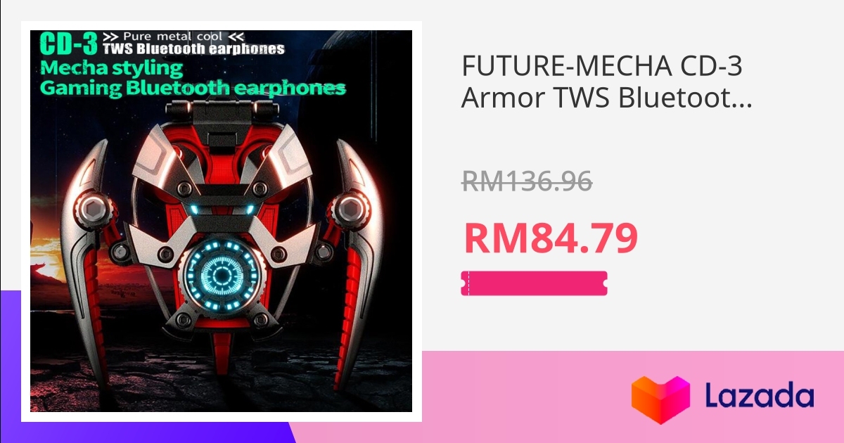 FUTURE-MECHA CD-3 Armor TWS Bluetooth 5.3 Headset In-Ear Wireless ENC ...