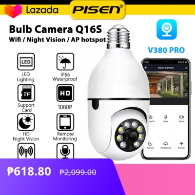 V380 PRO Q16S HD 1080P 360 ° Panoramic Rotatable Smart Light Bulb Shape ...