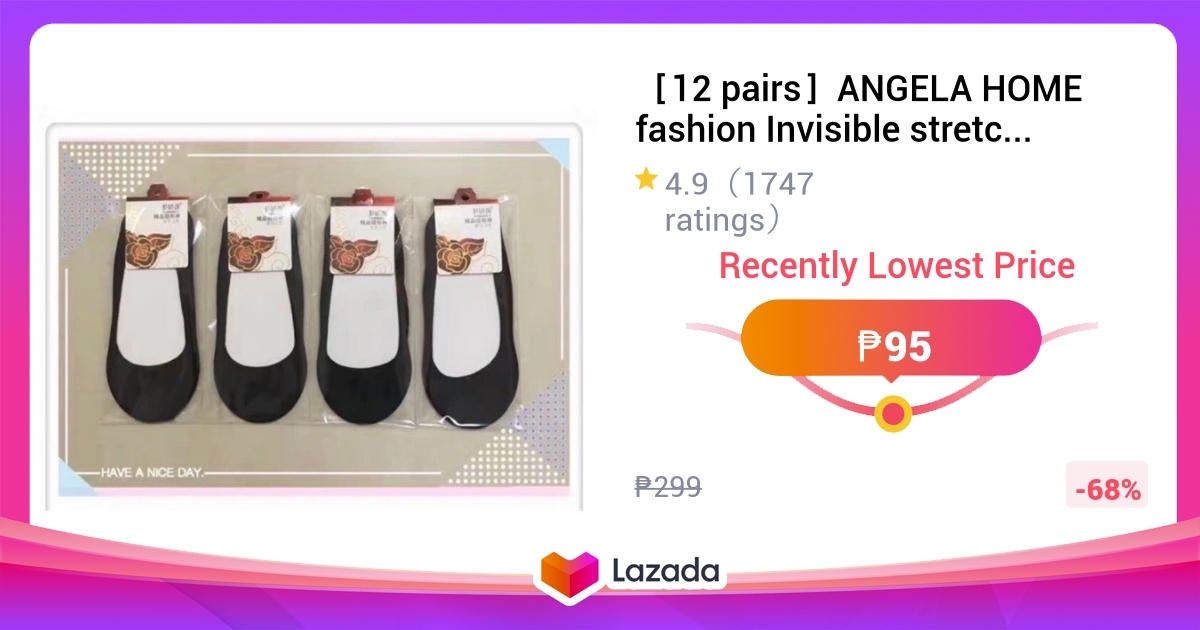 [12 pairs]ANGELA HOME fashion Invisible stretch foot socks High Heel ...