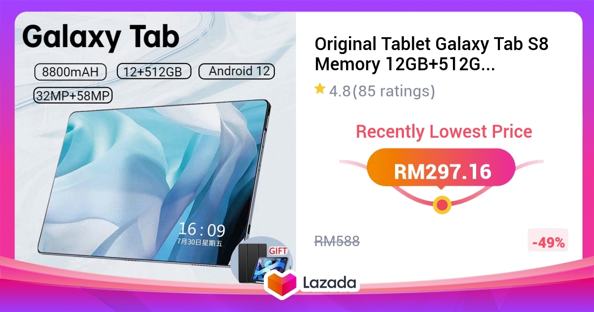 Original Tablet Galaxy Tab S8 Memory 12GB+512GB 10.8 Inch Full HD ...
