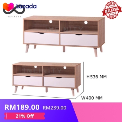 Infinity Ramona 4Ft Tv Cabinet / Tv Console / Solid Wood Leg / Living Room Furniture (Natural ...