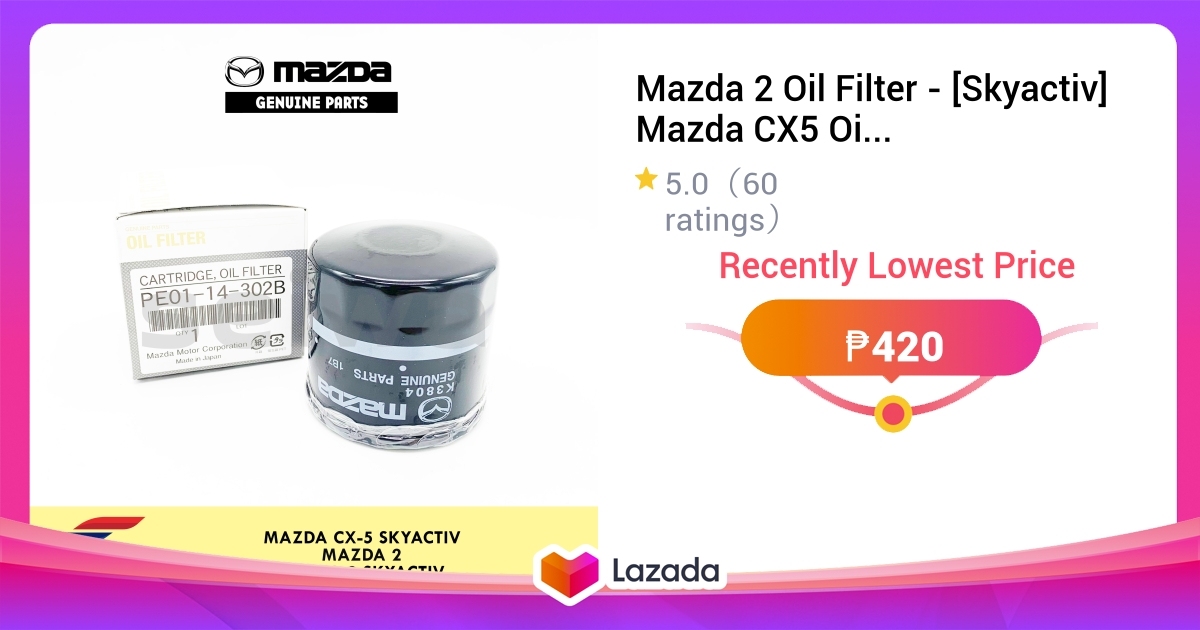 Mazda 2 Oil Filter - [Skyactiv] Mazda CX5 Oil Filter - [Skyactiv] Mazda ...