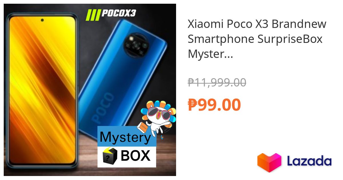 Xiaomi Poco X3 Brandnew Smartphone SurpriseBox Mystery Lucky Box