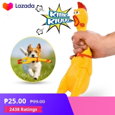 Doge.Pet Toy Screaming Chicken Yellow Rubber Chicken Pet Dog Toy Squeak ...