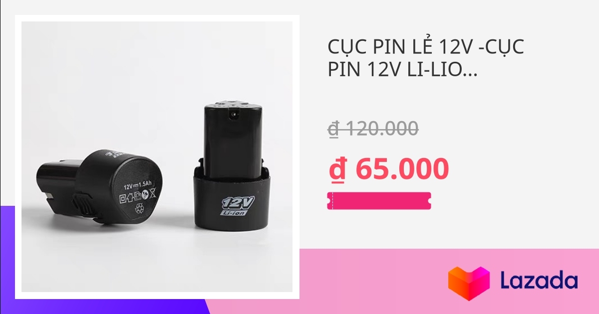 CỤC PIN LẺ 12V -CỤC PIN 12V LI-LION DUNG LƯỢNG 1.5AH - PIN 12V CHO CÁC ...