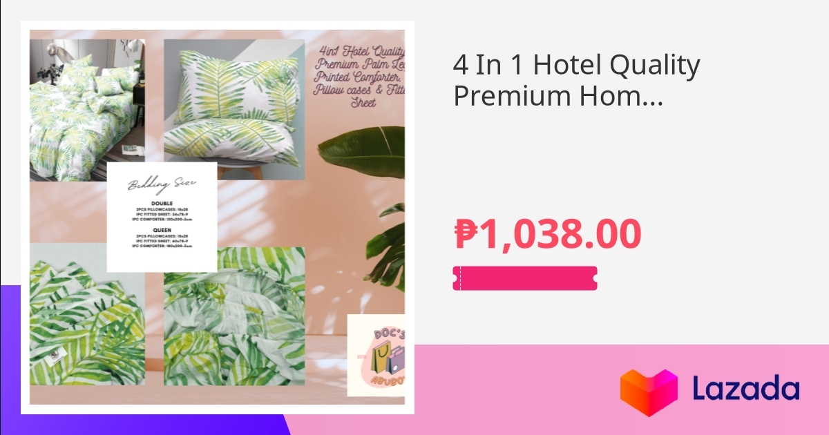 4 In 1 Hotel Quality Premium Home Textiles Printed Comforter, 2pcs ...