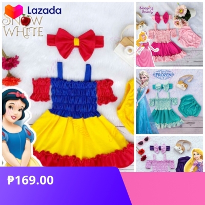 [JMC] PRINCESSES BRITNEY SPAGHETTI DRESS fit for 5mos to 18months old