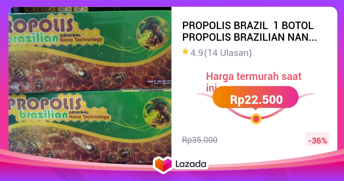 PROPOLIS BRAZIL 1 BOTOL PROPOLIS BRAZILIAN NANO TECHNOLOGY Asli 100 ...