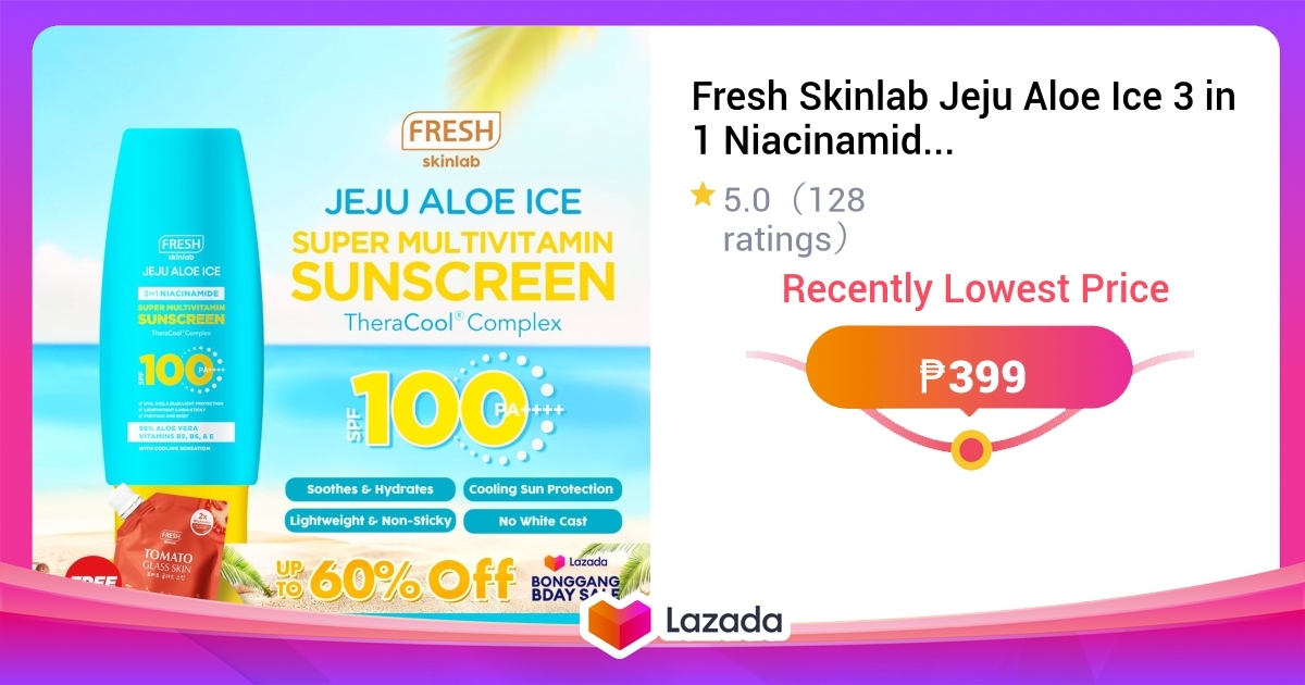 Fresh Skinlab Jeju Aloe Ice 3 in 1 Niacinamide Super Multivitamin ...