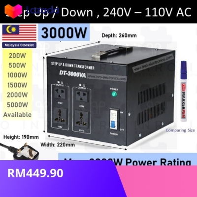 (1 order 1 unit) [Ready Stock, COD] 3000W, 5000W Portable Step Up ...