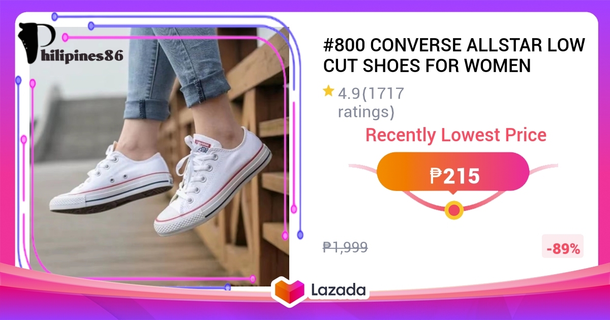 #800 CONVERSE ALLSTAR LOW CUT SHOES FOR WOMEN