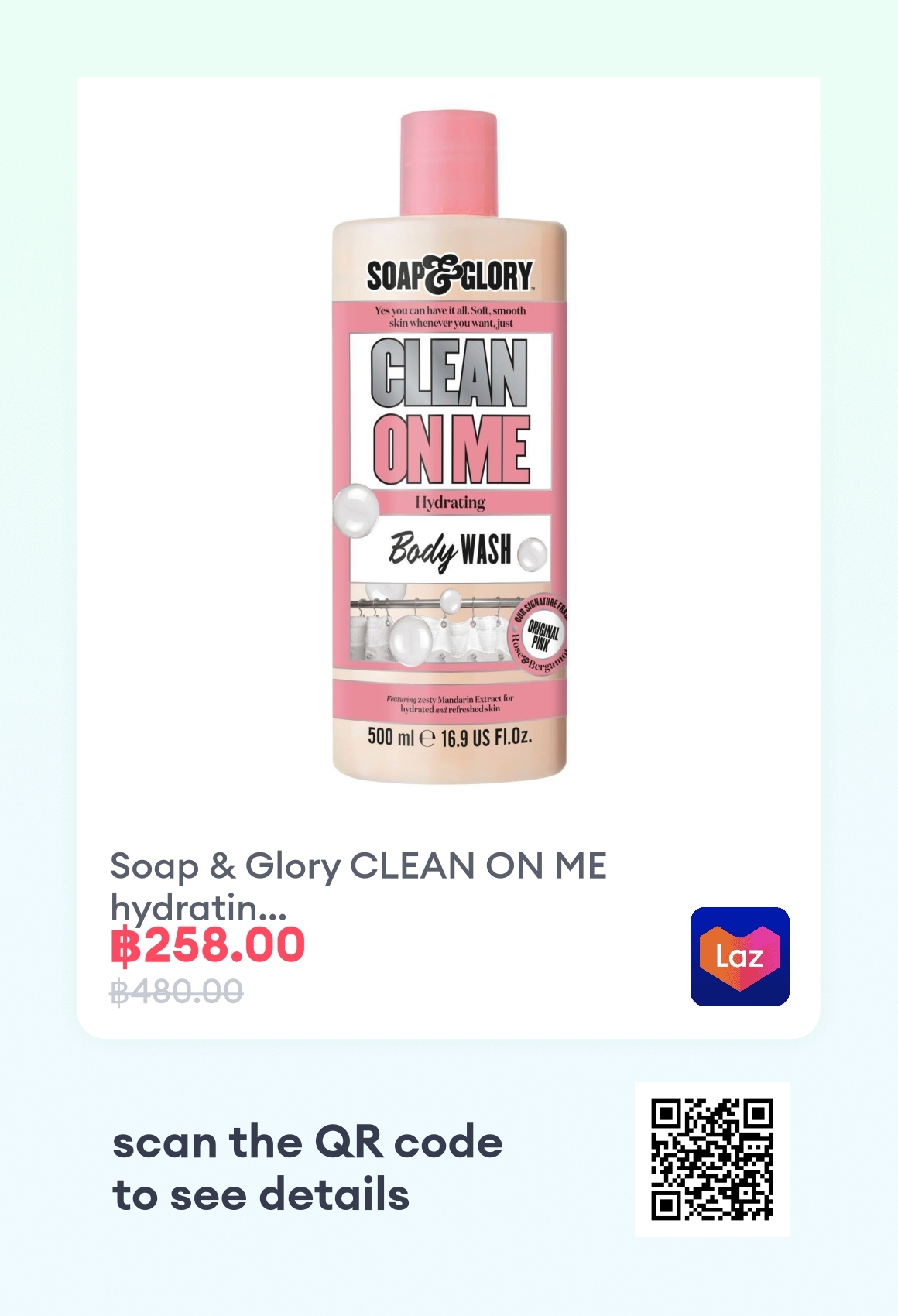 Soap & Glory CLEAN ON ME hydrating Body Wash 500 ml