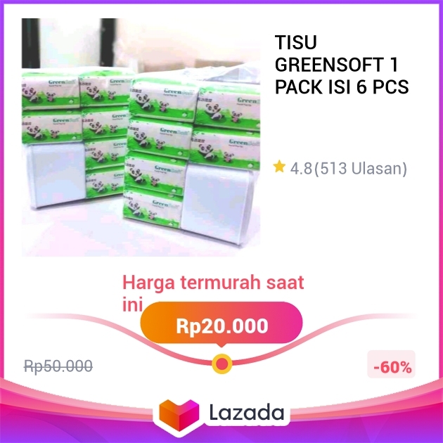 TISU GREENSOFT 1 PACK ISI 6 PCS