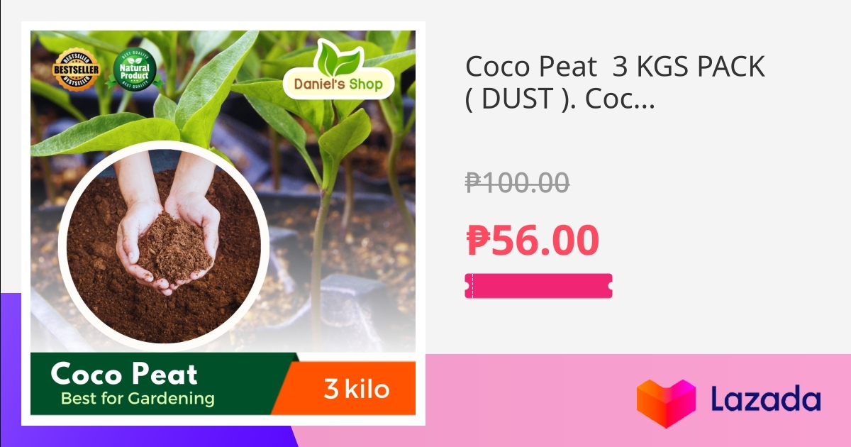 Coco Peat 3 KGS PACK ( DUST ). Coco Peat for Soil Conditioner Best for planting and gardening ...