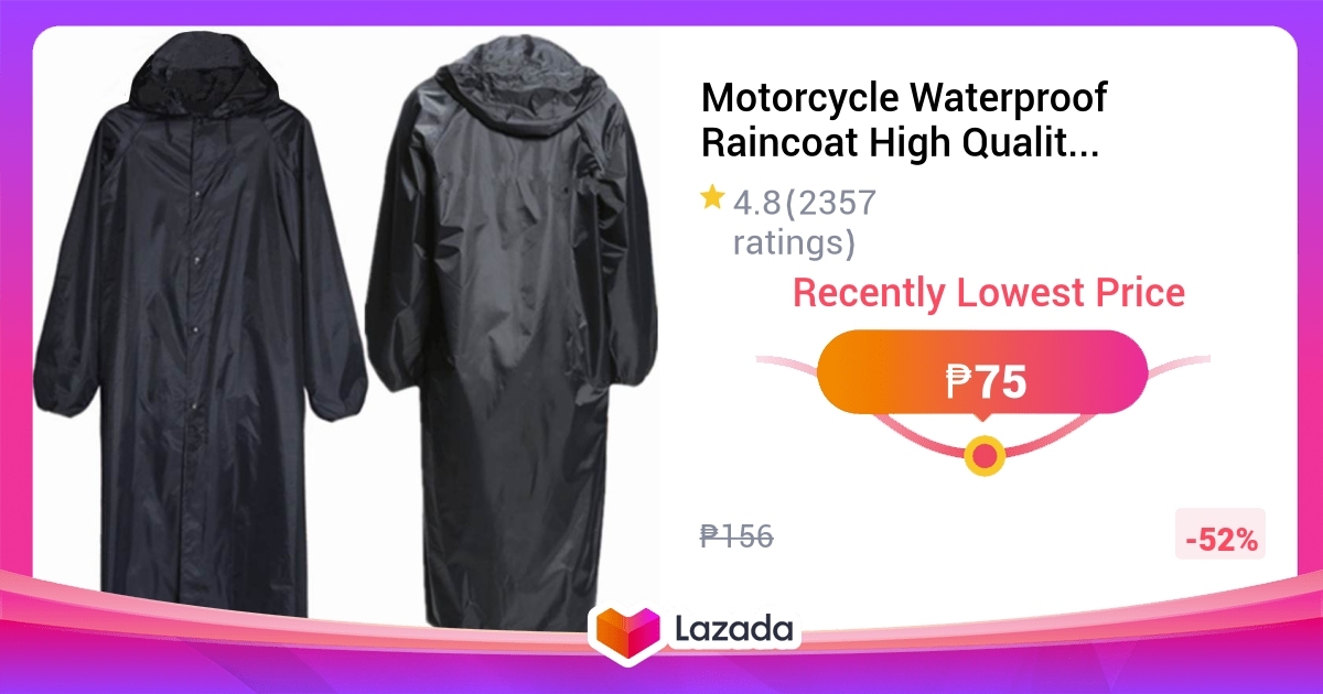 Motorcycle Waterproof Raincoat High Quality Outdoors Rain Coat Unisex ...