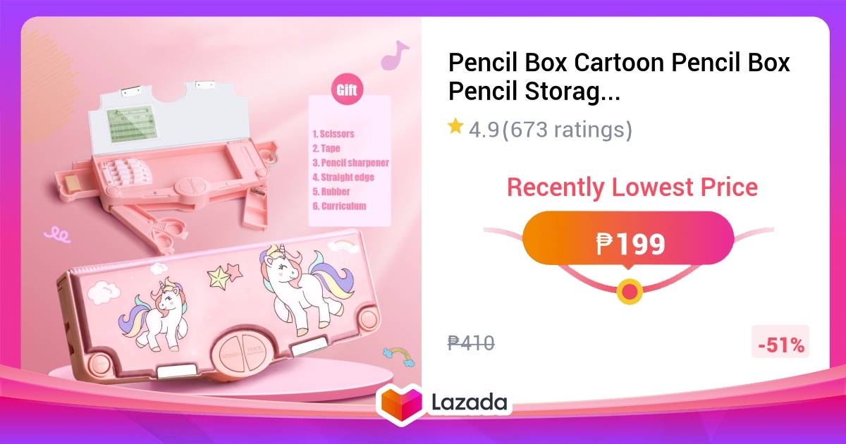 Pencil Box Cartoon Pencil Box Pencil Storage Multifunctional Stationery ...