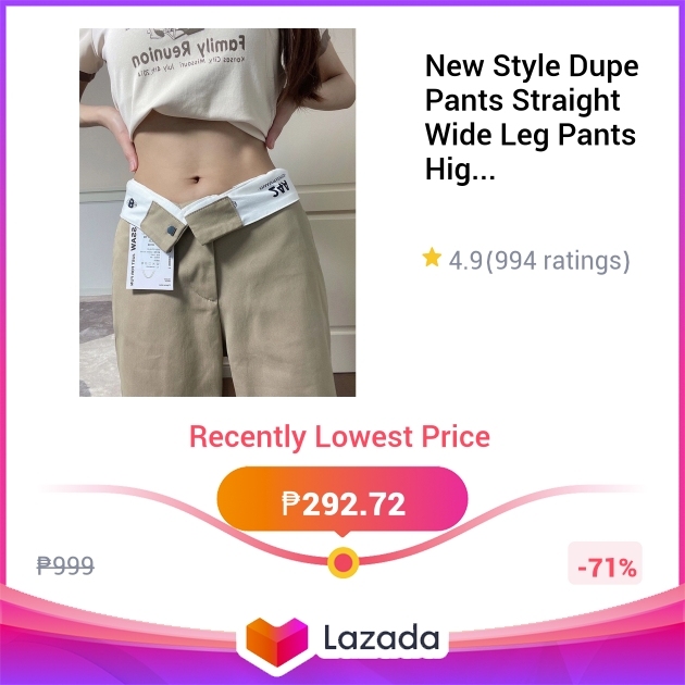 New Style Dupe Pants Straight Wide Leg Pants High Waist Boy Friend For ...