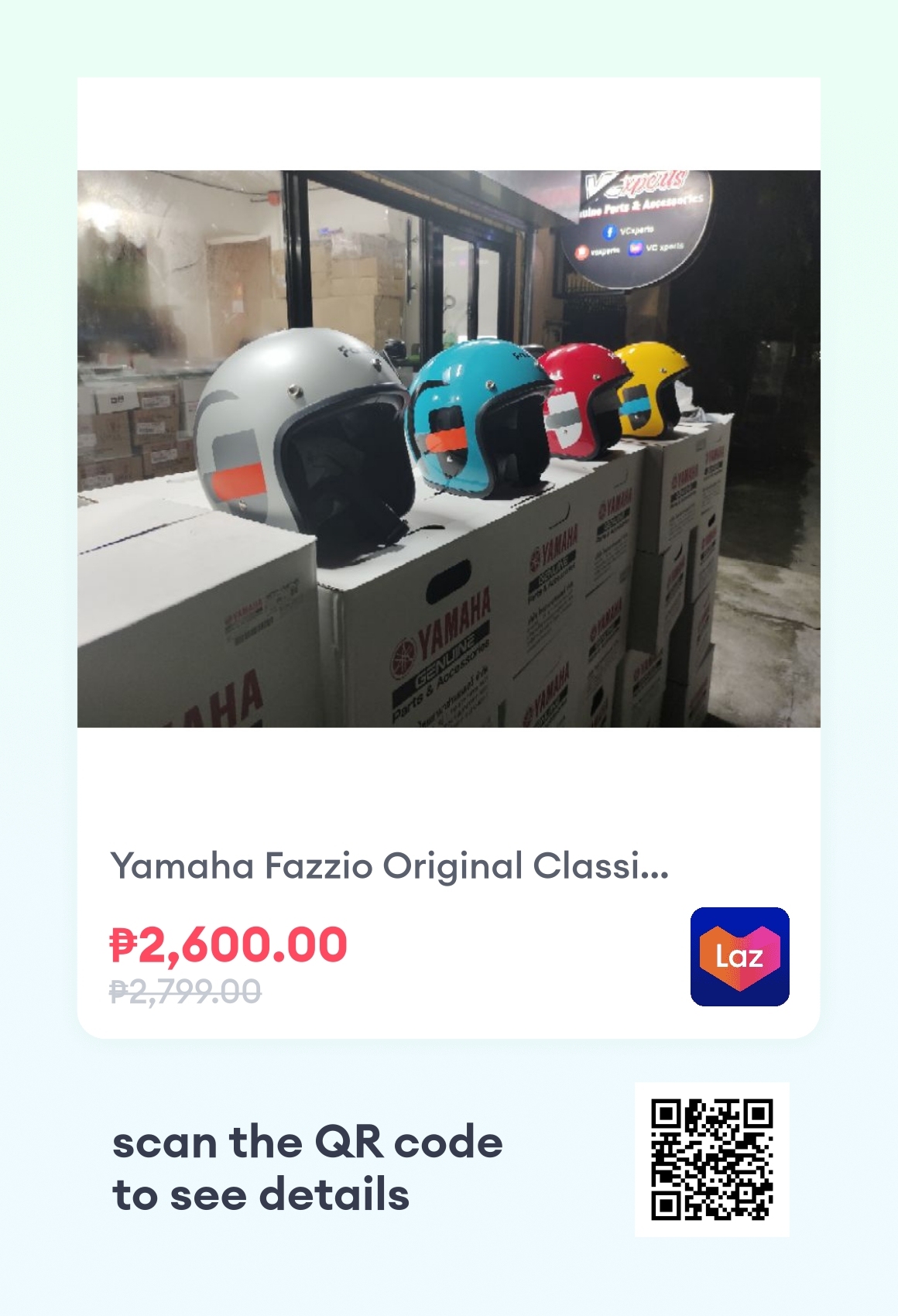 Yamaha Fazzio Original Classic Helmet Men Motorcycle Half Face ...