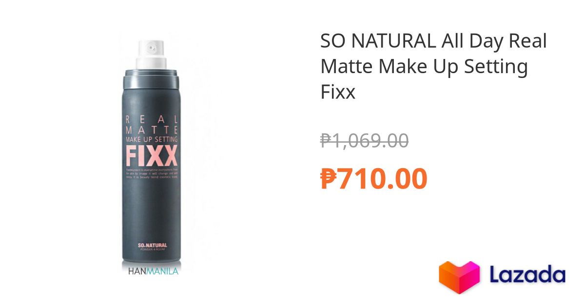 SO NATURAL All Day Real Matte Make Up Setting Fixx