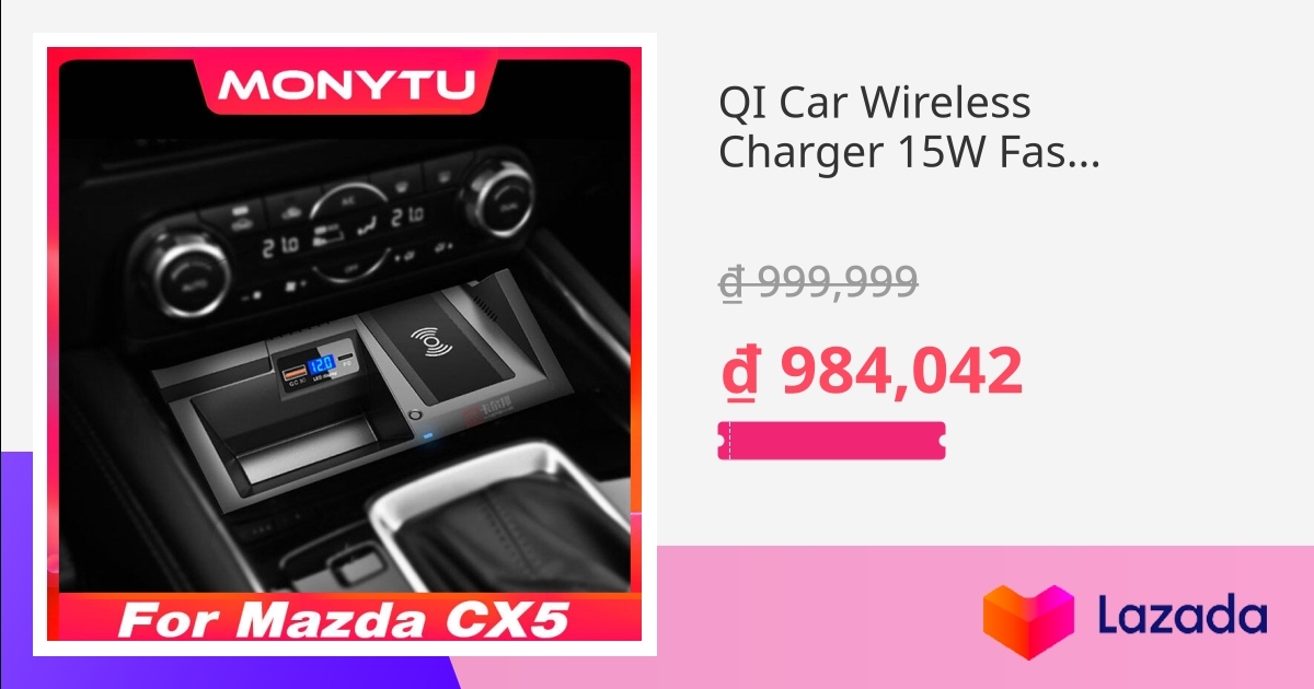 QI Car Wireless Charger 15W Fast charging Phone Holder, Center console ...