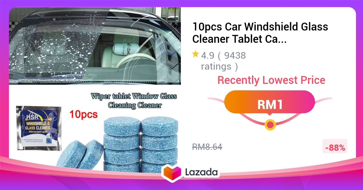 10pcs Car Windshield Glass Cleaner Tablet Car Solid Wiper Window ...
