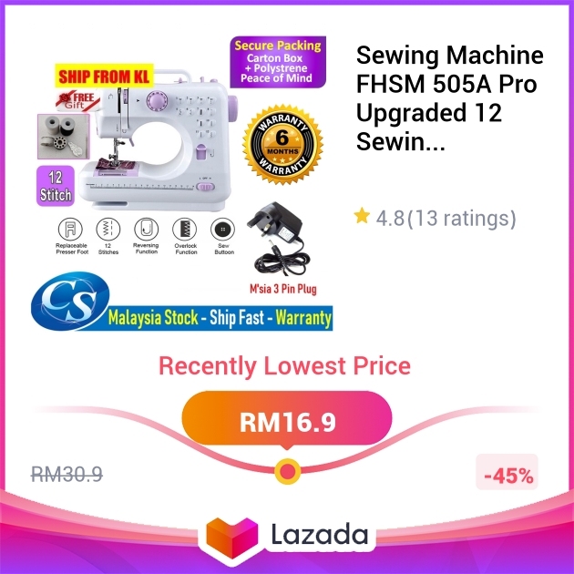 Sewing Machine FHSM 505A Pro Upgraded 12 Sewing Portable Mini Sewing ...