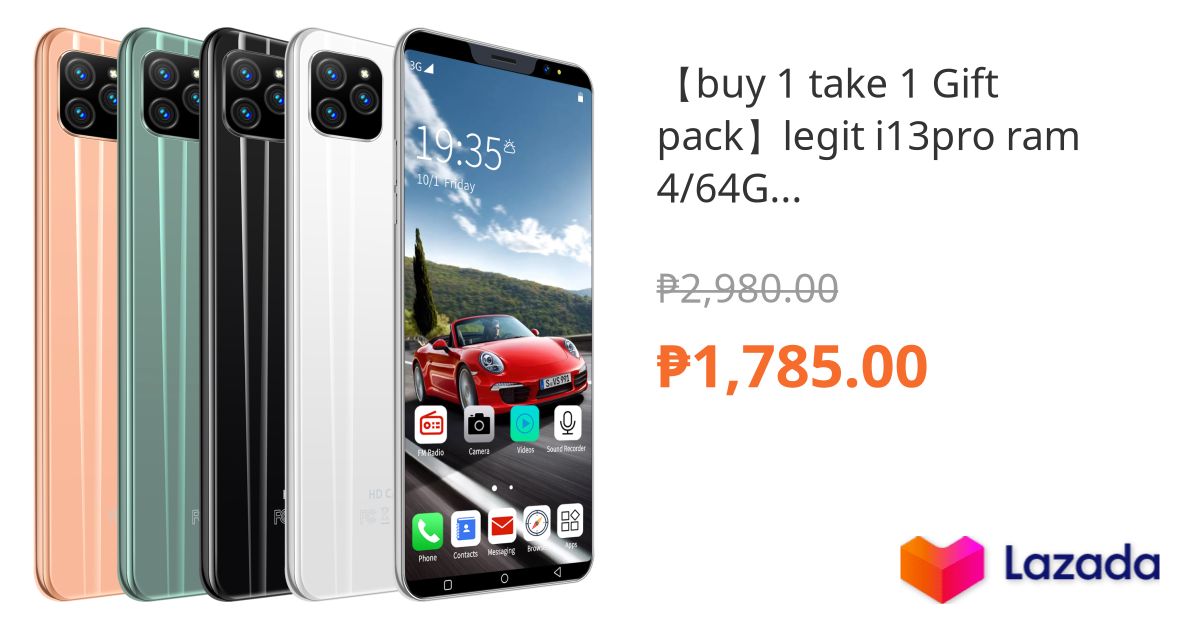 【buy 1 take 1 Gift pack】legit i13pro ram 4/64GB smartphone original 5 ...