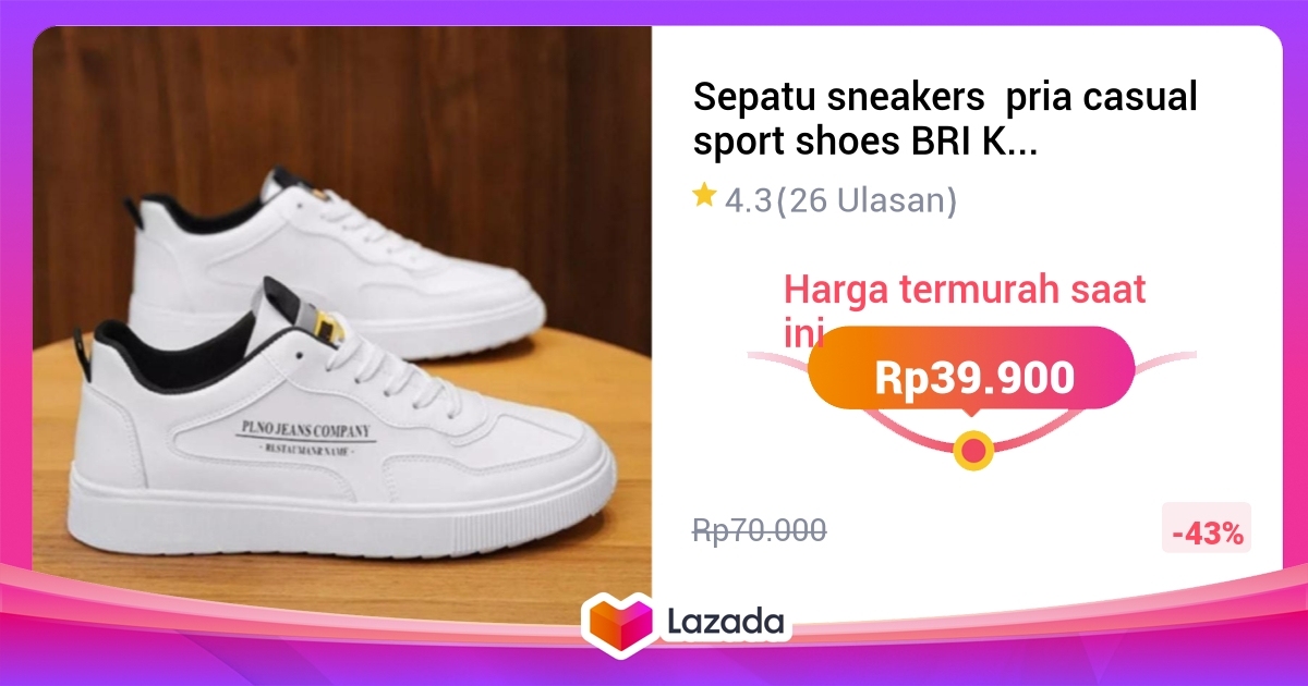 Sepatu sneakers pria casual sport shoes BRI KM 02559 2023
