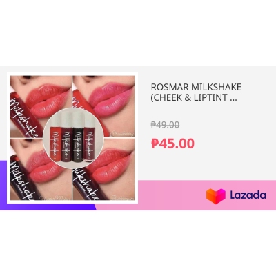 ROSMAR MILKSHAKE (CHEEK & LIPTINT ) LIPSTAIN 10ml FLAVOR-BUBBLEGUM ...