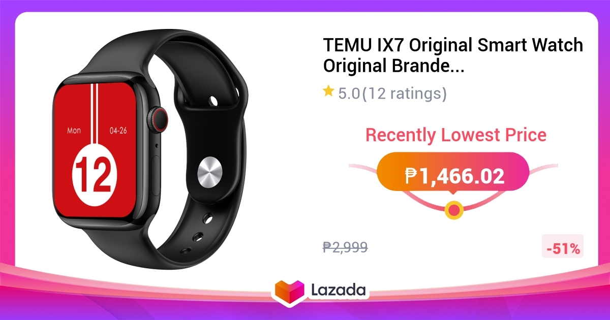 TEMU IX7 Original Smart Watch Original Branded Waterproof Smart Watch ...